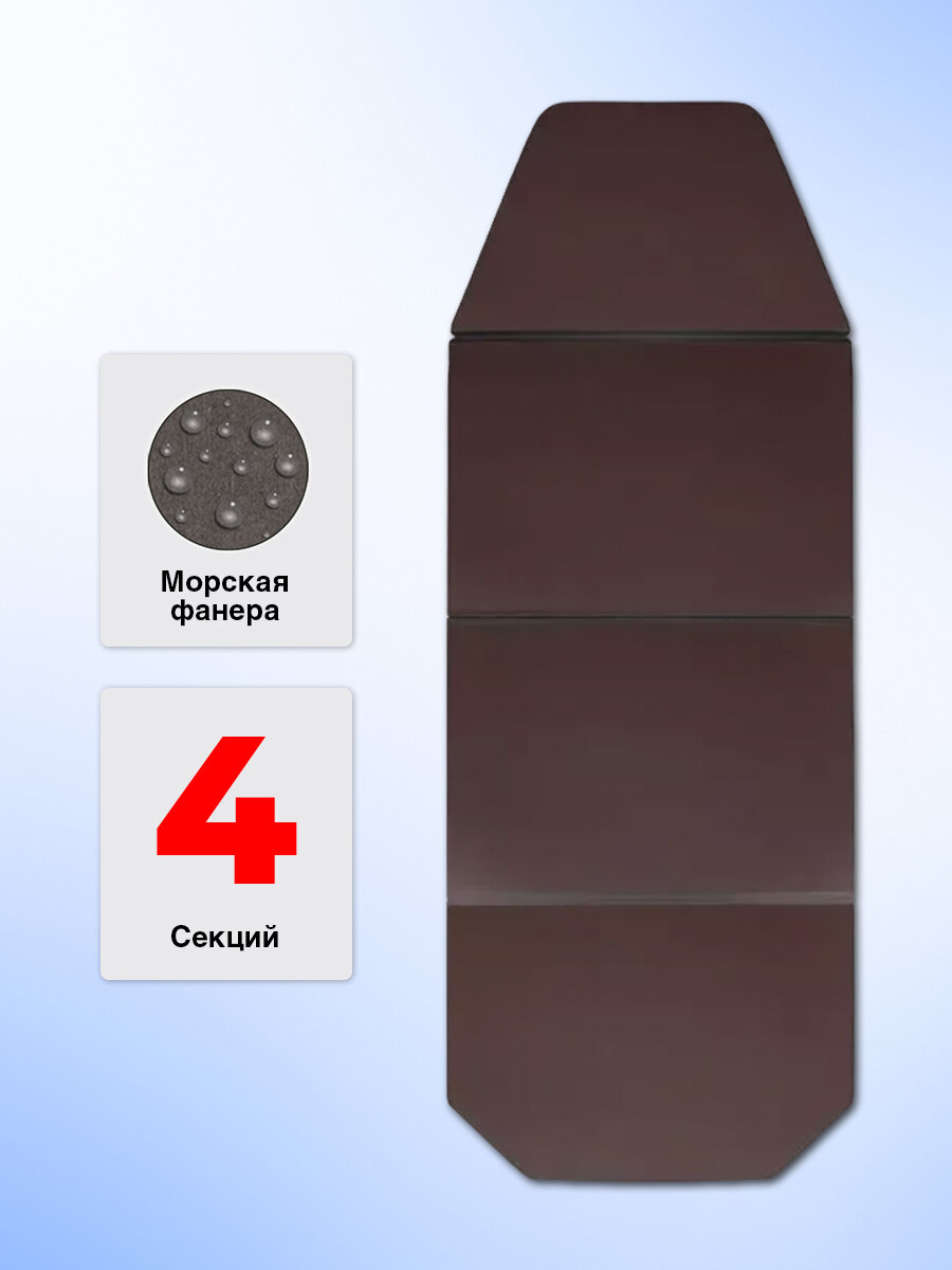 Сплошной пол для лодки (слань) для лодки ПВХ Броня 280 М из морской фанеры 231х87 см