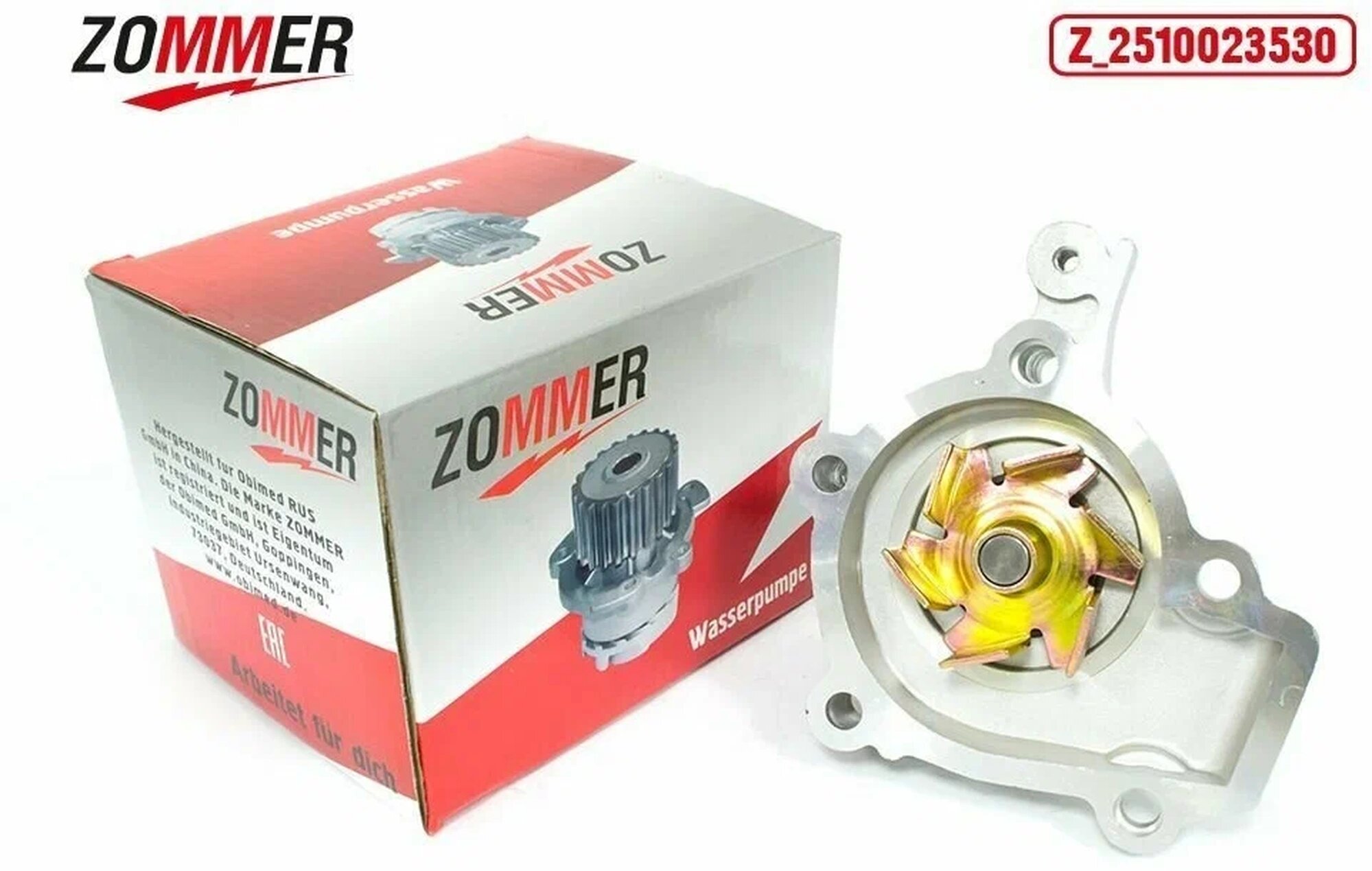 Насос водяной Kia Sportage, Hyundai Sonata (Z_2510023530) ZOMMER, ZOMMER Z2510023530