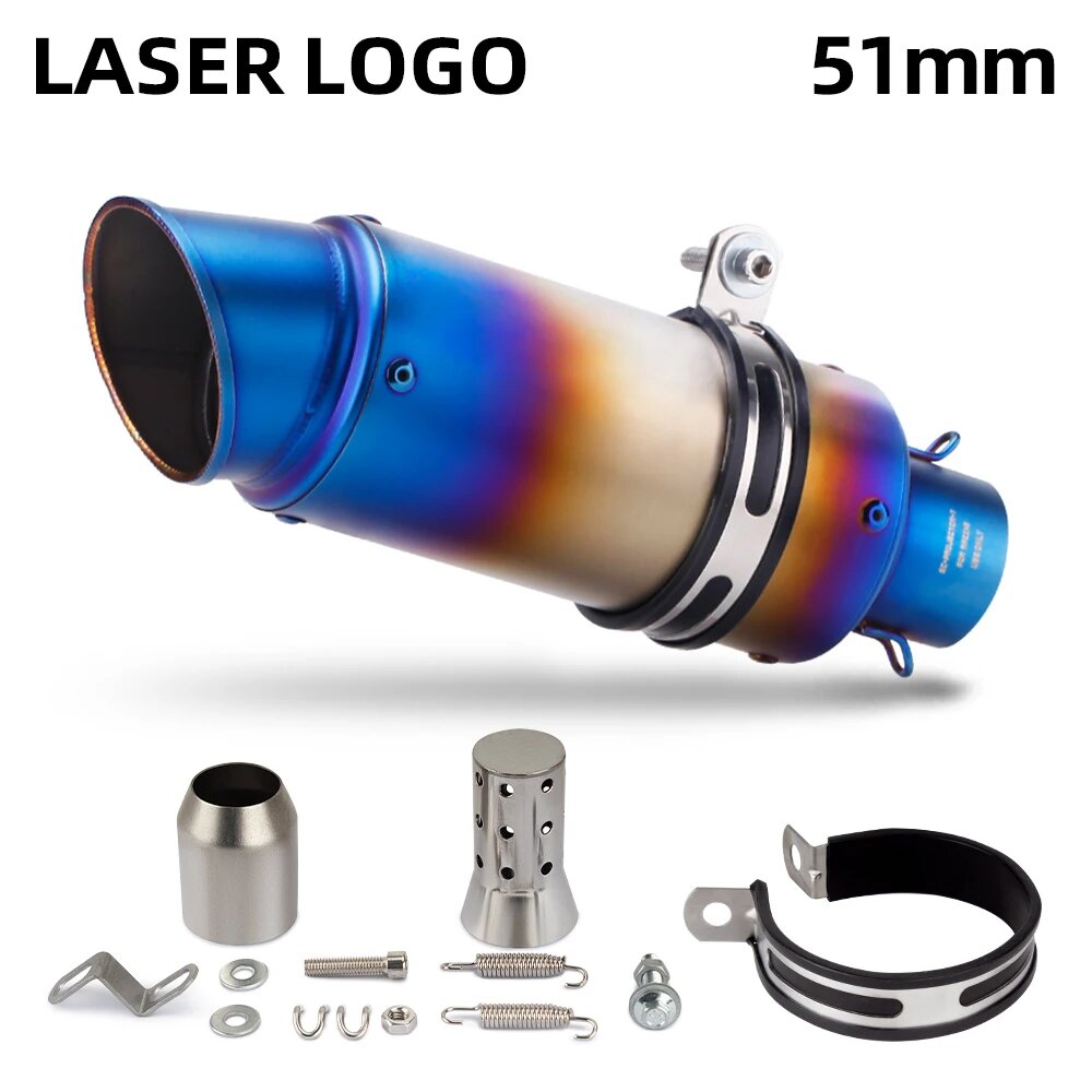 51-мм гоночный глушитель для мотоцикла GP-project, универсальный глушитель для спортивных мотоциклов 27 with db killer