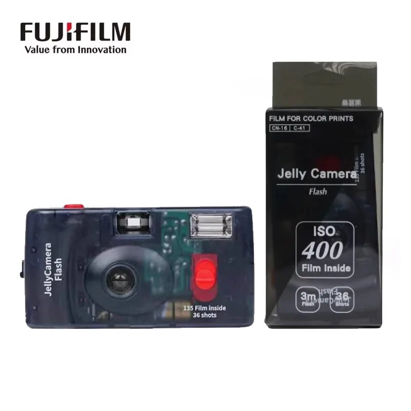 Fujifilm Jelly одноразовая фотокамера черный