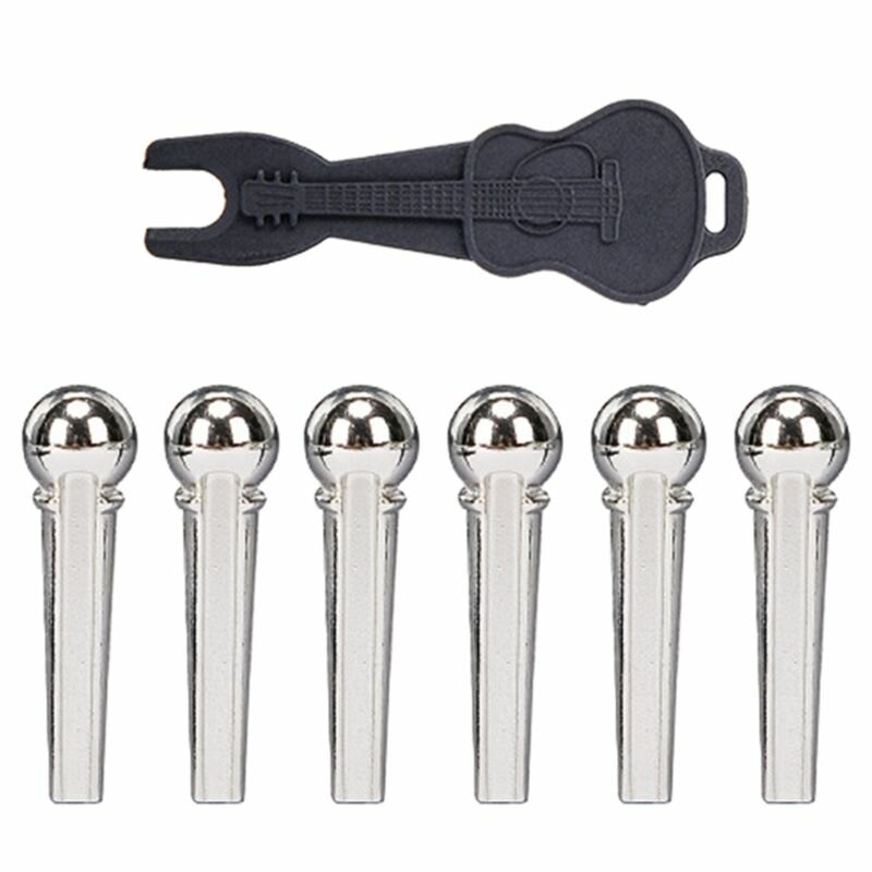 Аксессуар для струнных,1 степлер + 6 грифовых гвоздей - набор из серебряных грифовых гвоздей, 1 комплект