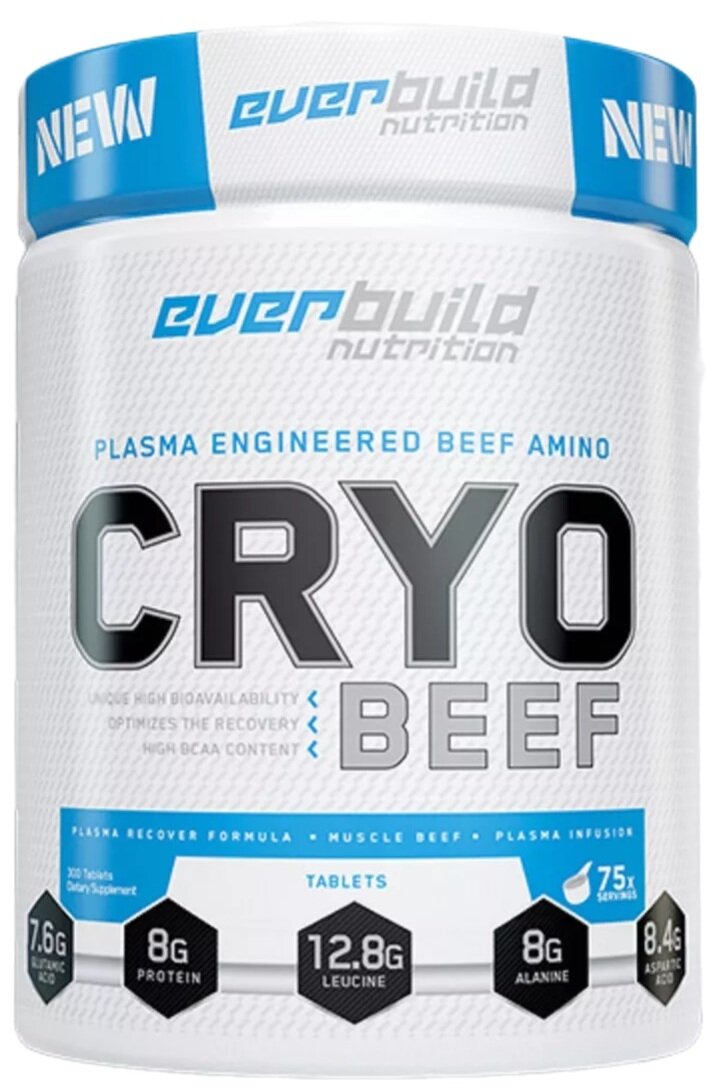 Аминокислоты Everbuild Nutrition "Cryo Beef Amino", 8000мг, 300 таблеток