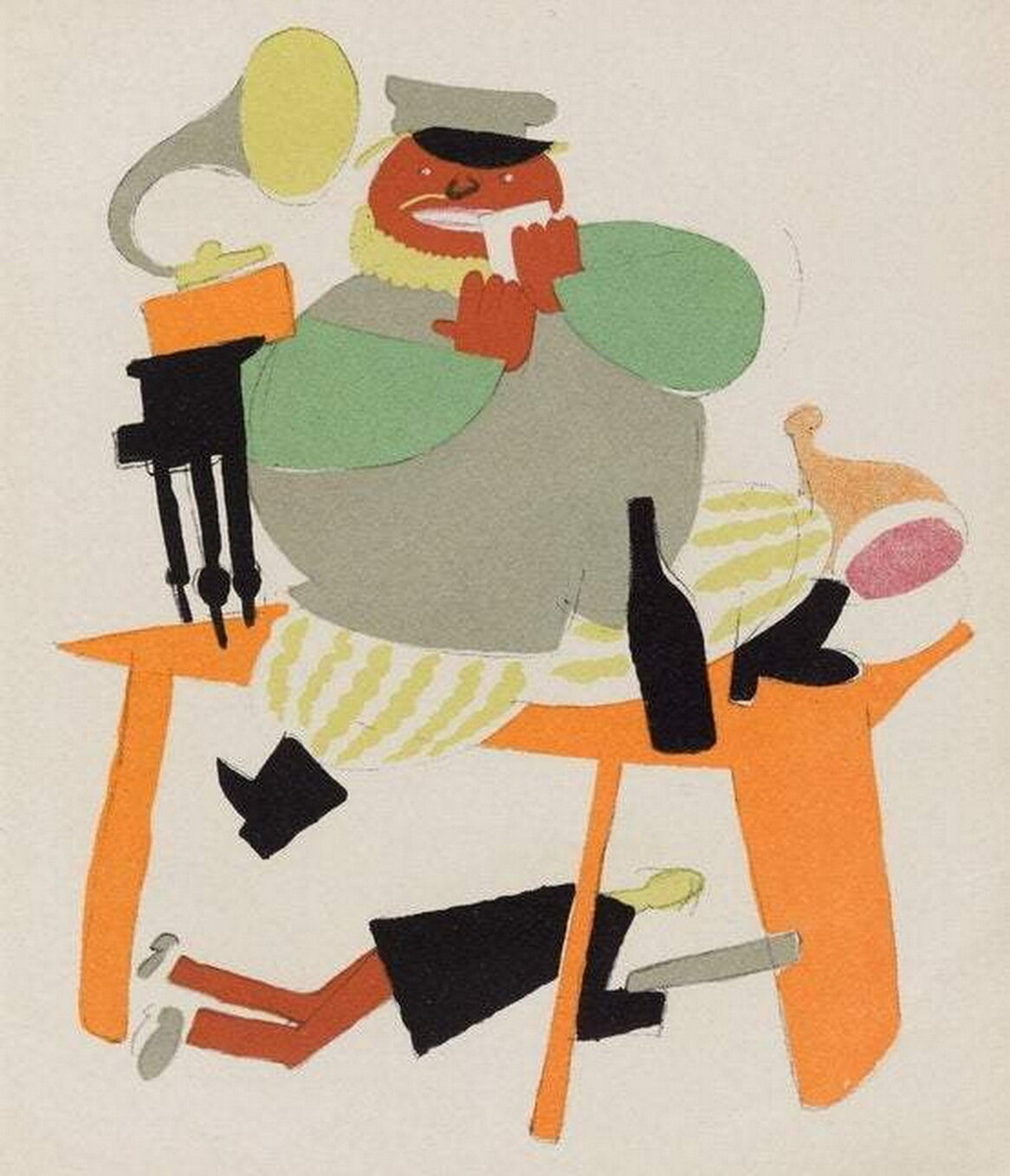 Плакат, постер бюрократ (кулак) на бумаге, размер 21х30см