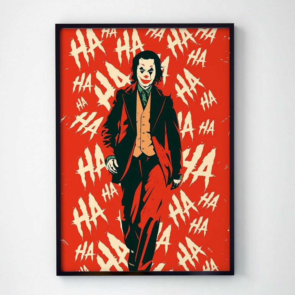Плакат, постер Джокер (Joker) на бумаге, размер 21х30см