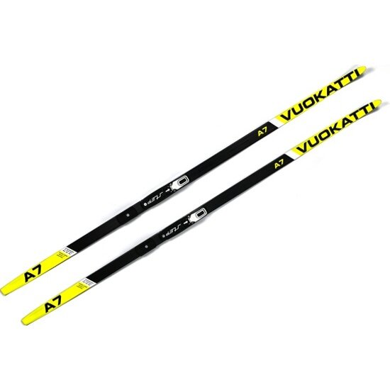 Лыжный комплект Vuokatti без палок NNN Step-in (Wax), Black/Yellow 205 см