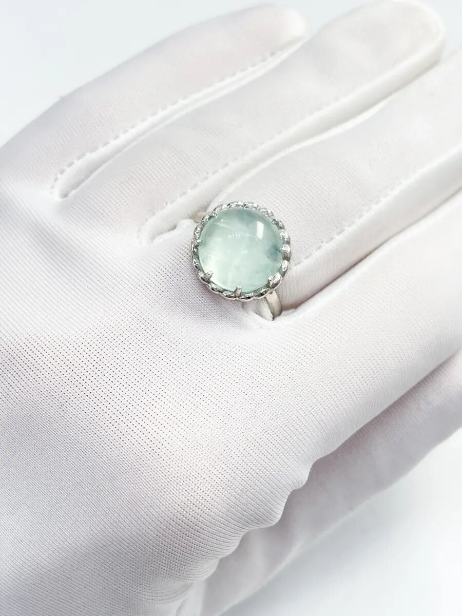 Кольцо, серебро, 925 проба, аквамарин