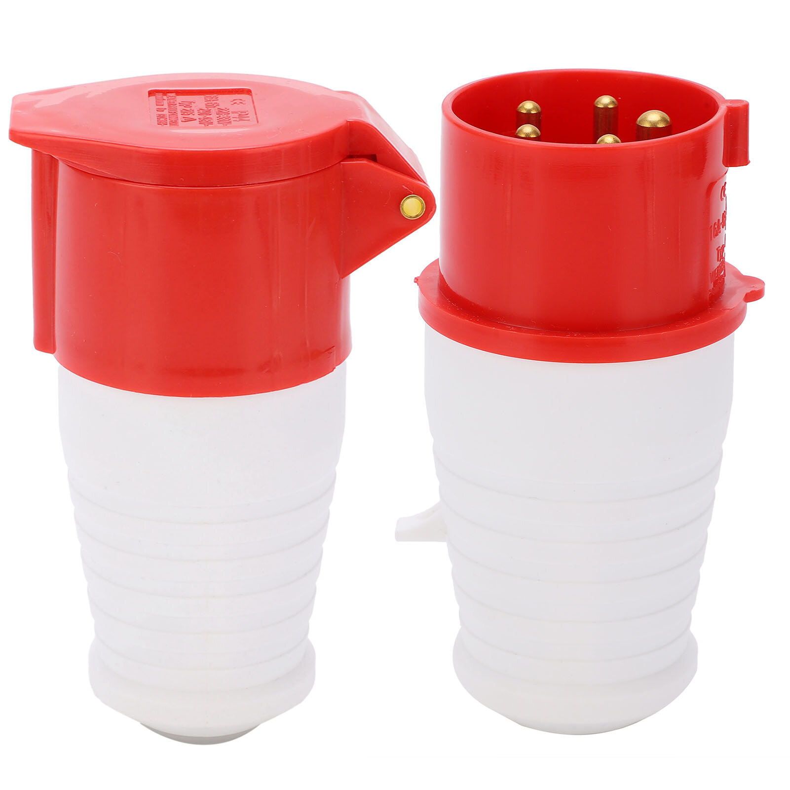 16A 5Pin Industrial Plug Coupler 3 Phase IP44 Waterproof 220-380V/240-415V 3P+N+E