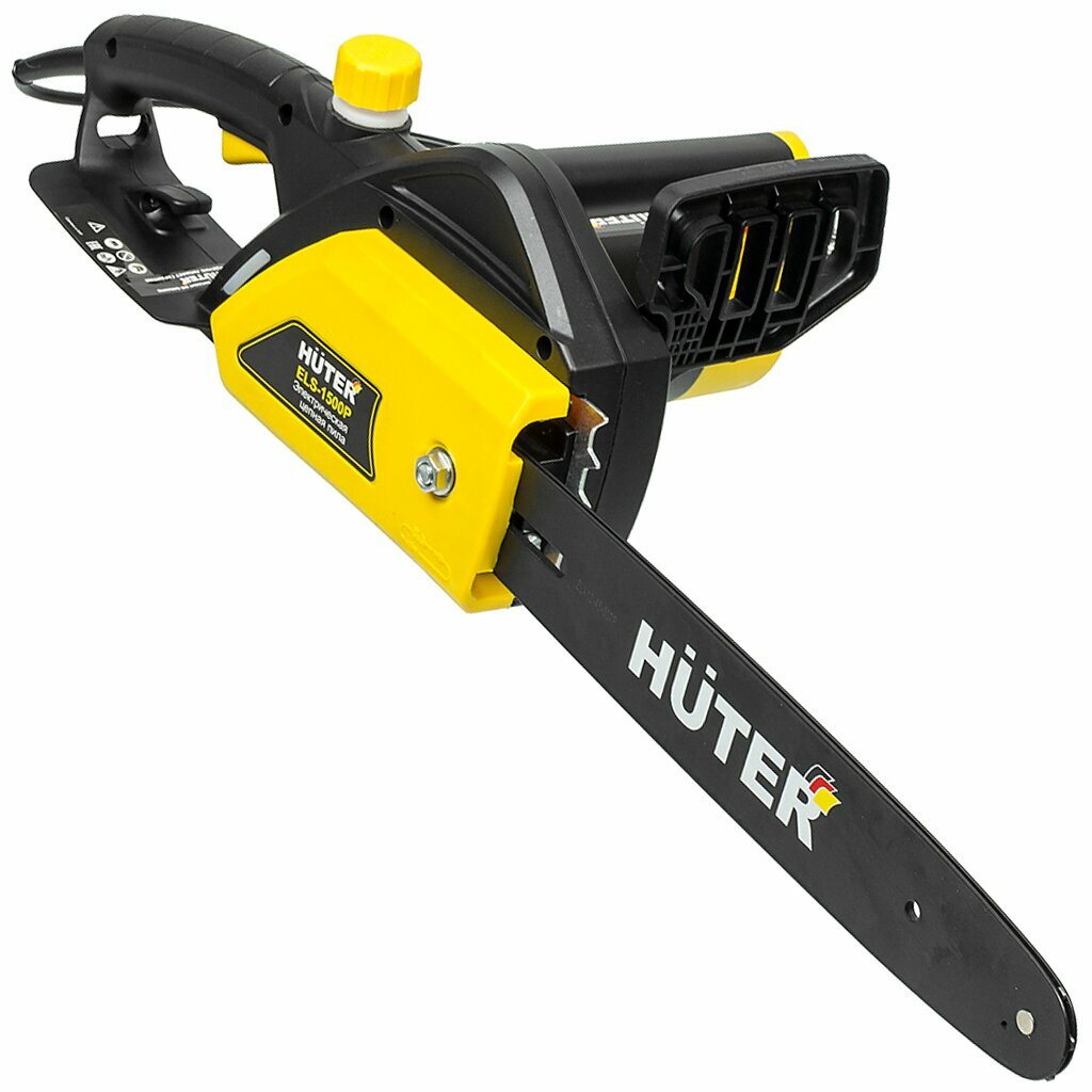 Пила электрическая, Huter, 2 л. с, 1500 Вт, длина шины 30.5 см, шаг цепи 3/8 дюйм, 45 звен, ELS-1500P