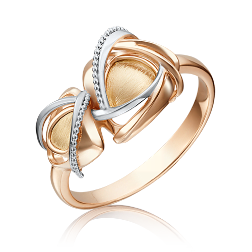 Кольцо, комбинированное золото, 585 проба