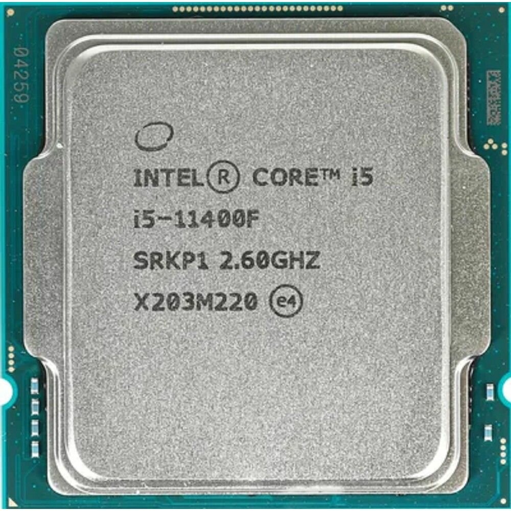 Процессор Intel Core i5-11400F OEM, LGA1200, 6 ядер, 2.6 ГГц (Turbo 4.4 ГГц), 12 МБ L3, без видео