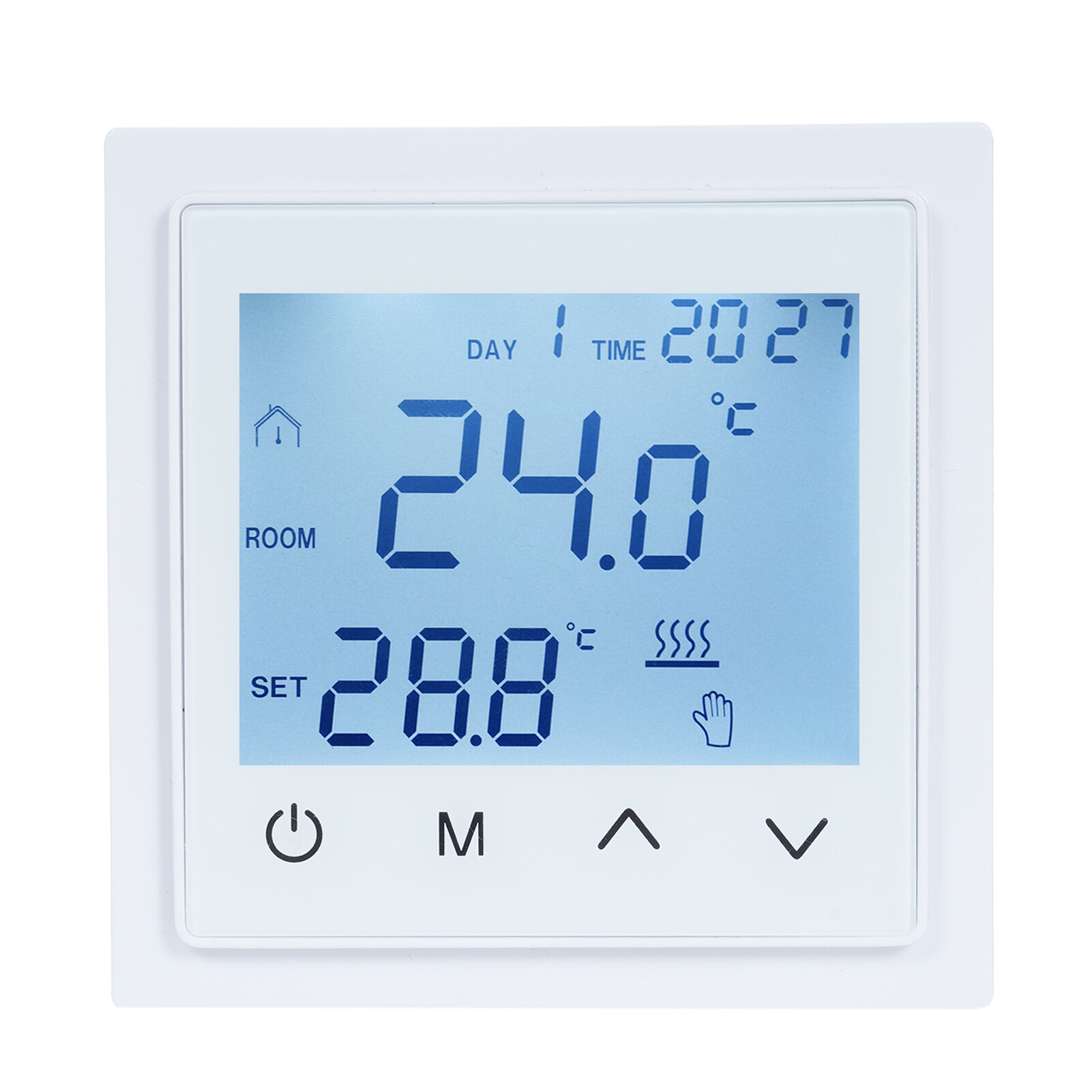 Интеллектуальный цифровой дисплей термостат 16A регулятор температуры напольного отопления с сенсорным экраном LED NTC датчик температуры переключение температуры 85-265 В управление электрическим отоплением