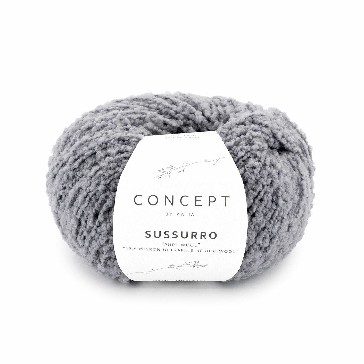 Пряжа для вязания Concept by Katia Sussurro (201 Medium grey) 2 мотка по 50 г/110 м