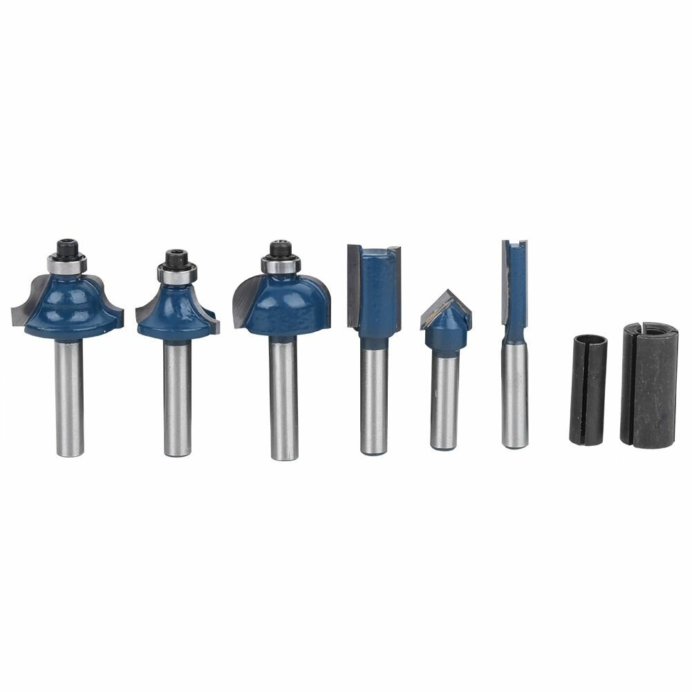 8шт набор фрезерных долот 1/4", легированная сталь