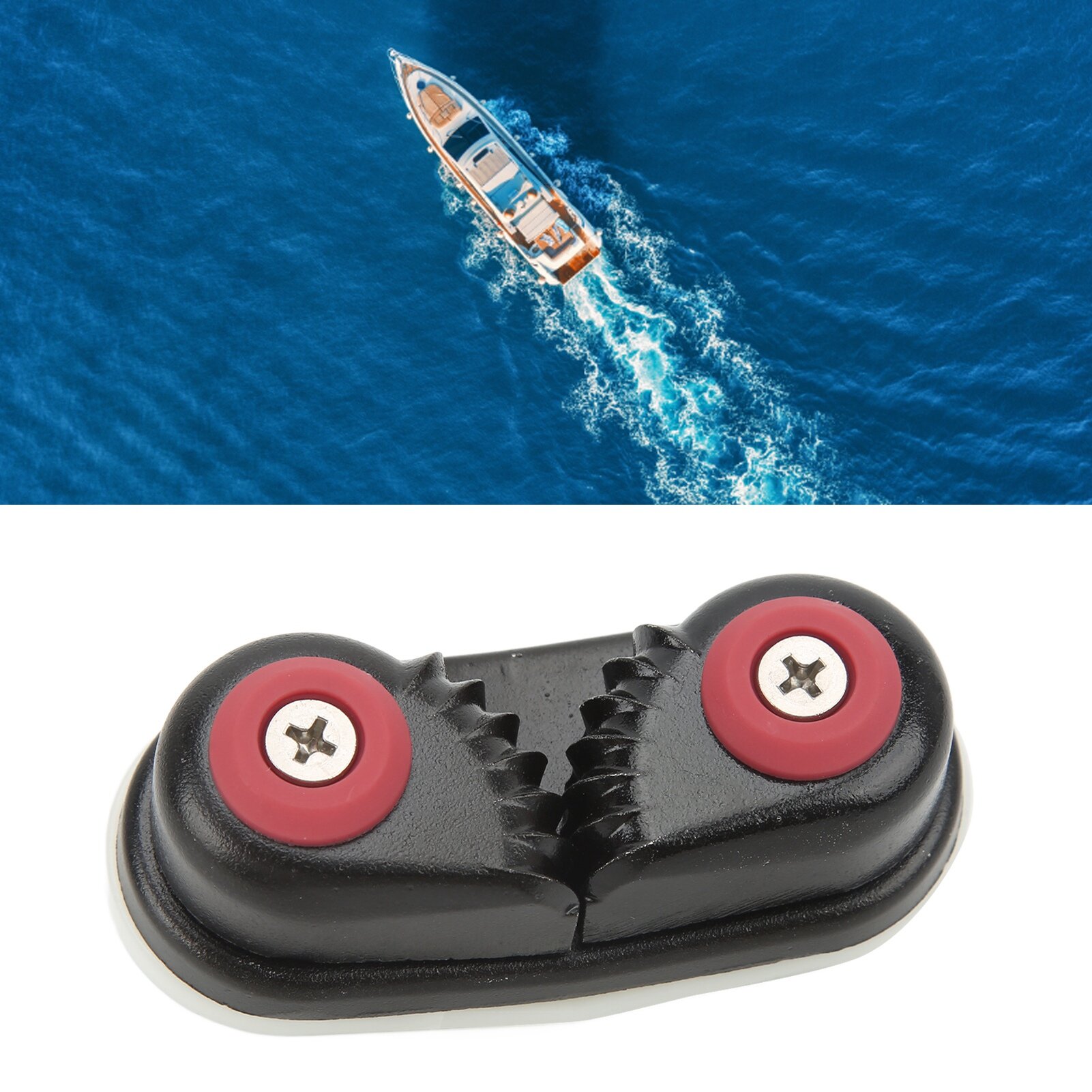 Зажим для лодки из алюминиевого сплава, расклешенный кабель, кулачковый зажим для быстрого входа, черный морской веревочный зажим для парусного спорта