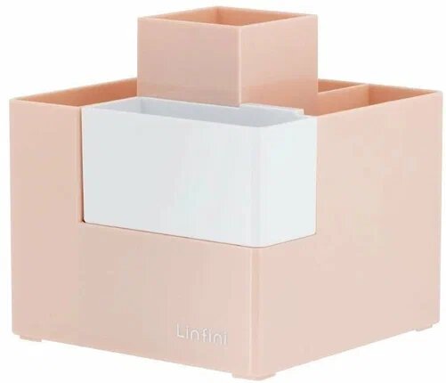Подставка Deli EZ072PINK Linfini 6отд. для письменных принадлежностей 120x120x123мм розовый