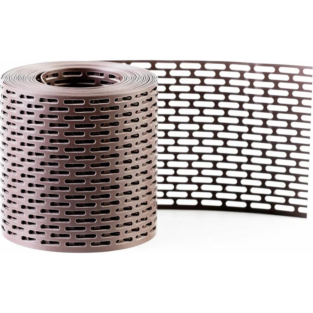 РуфИзол Лента вентиляционная карнизная ПП 100мм х 5000мм, коричневый (8017) АЭК209_ВИ