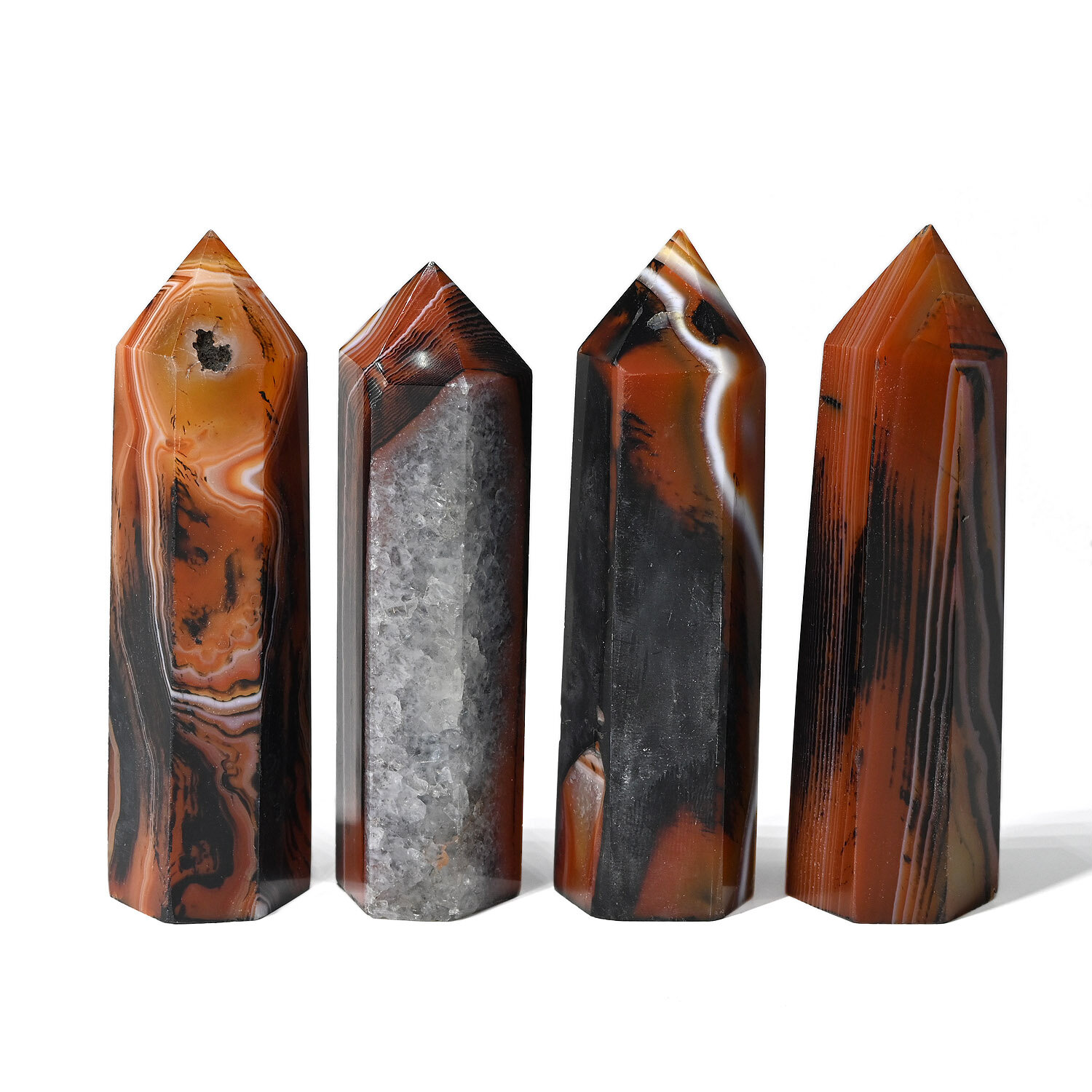 Кристалл из сардоникса "Карандаш" 23*25*94мм .