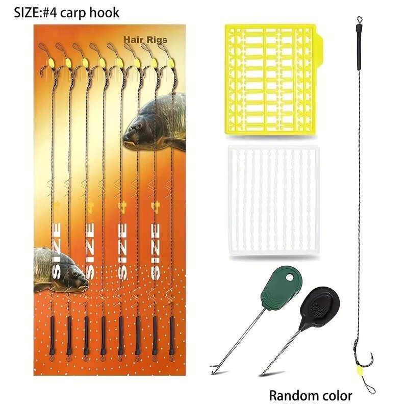 Набор Для Карповой Ловли YOTO, 8 Предметов: Плетеная Леска, Поводки