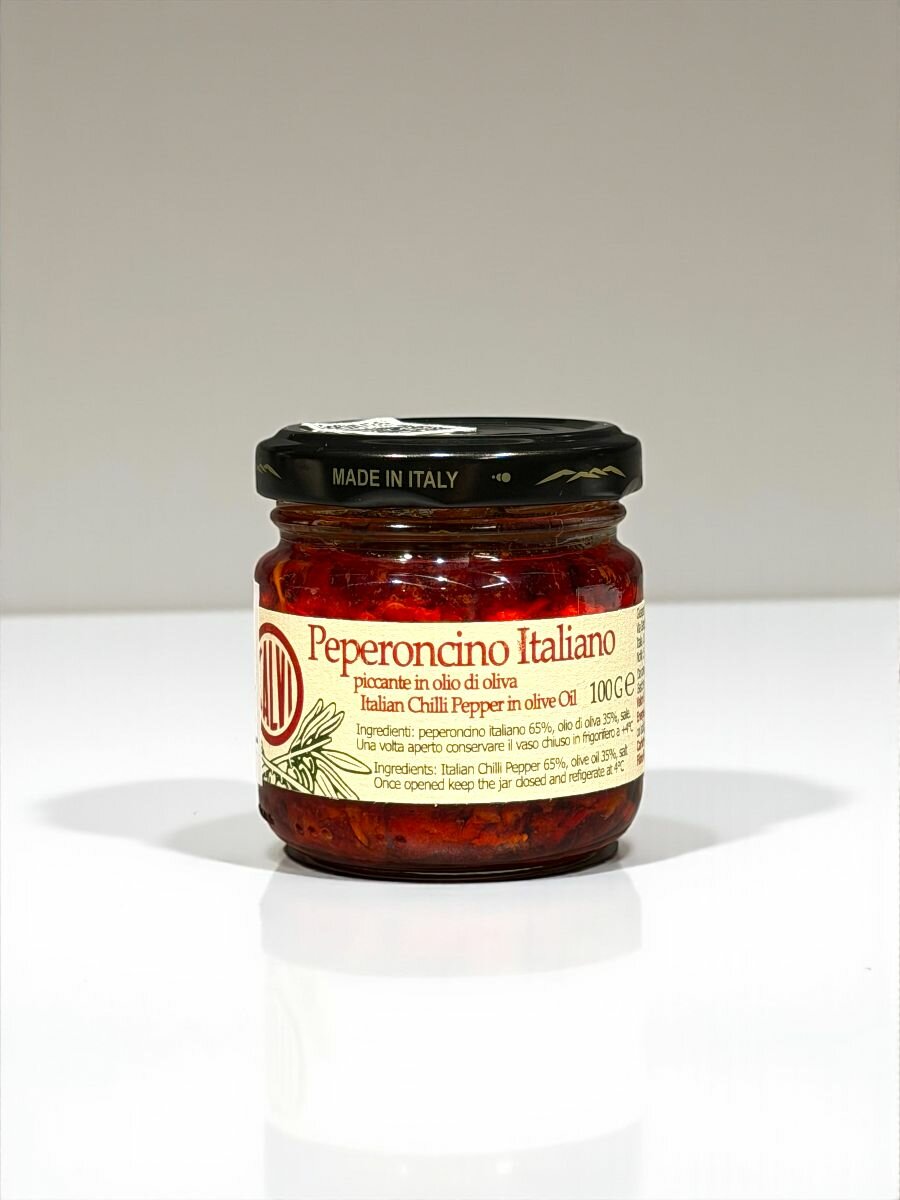 Перец острый в оливковом Масле Peperoncino Italiano 100 гр. Италия