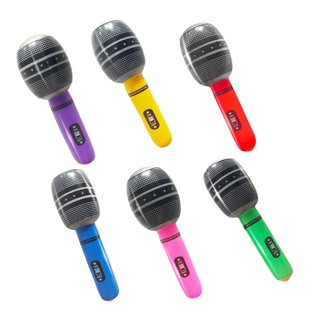 Шесть надувных микрофонов 10 дюймов для косплея 80-90-х