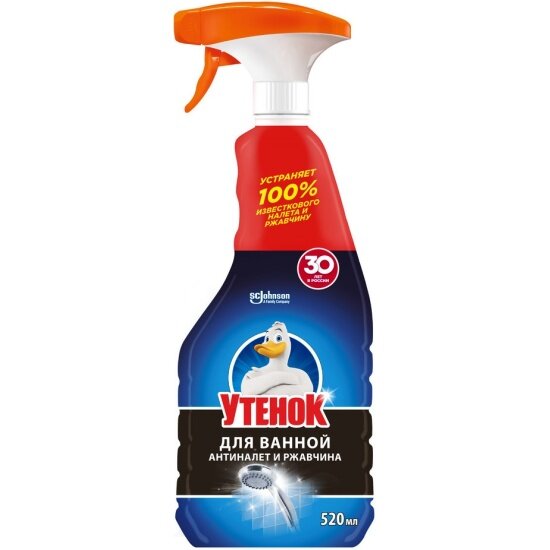 Чистящий спрей Туалетный Утенок Антиналет и ржавчина, для ванной, 520 мл