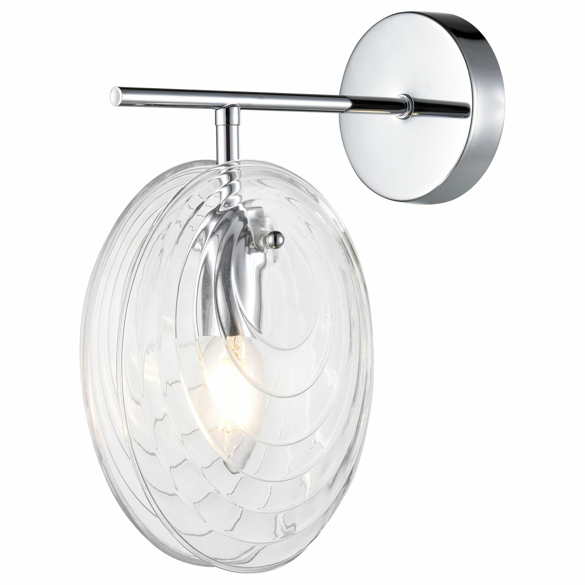 Настенный светильник Velante Modern Style W150xL233xH260 мм E14 цвет хром, арт. 364-101-01