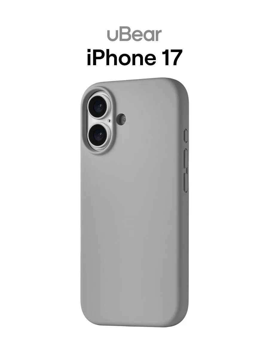 Чехол на iPhone 17 uBear Touch Mag Case, магнитный, цвет: серый