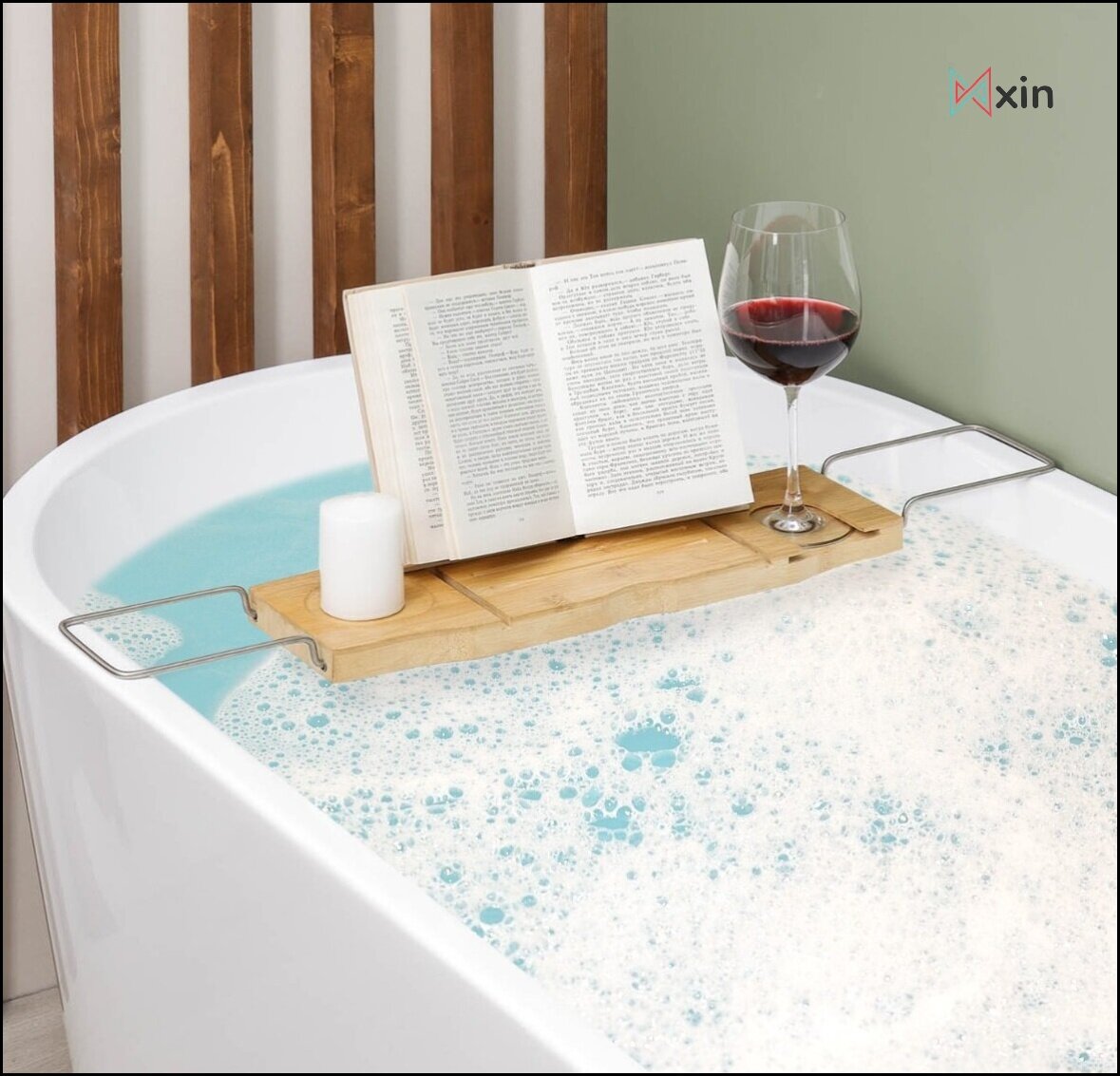 Полка для ванной SAVANNA "SPA", 74-95×20,3×2,5 см, бамбук, цвет коричневый