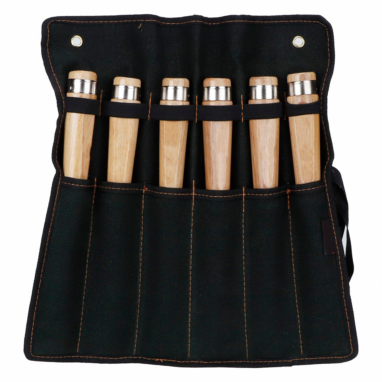 Набор деревообрабатывающих плоских долот 6-8-10-12-16-20 мм в сумке.