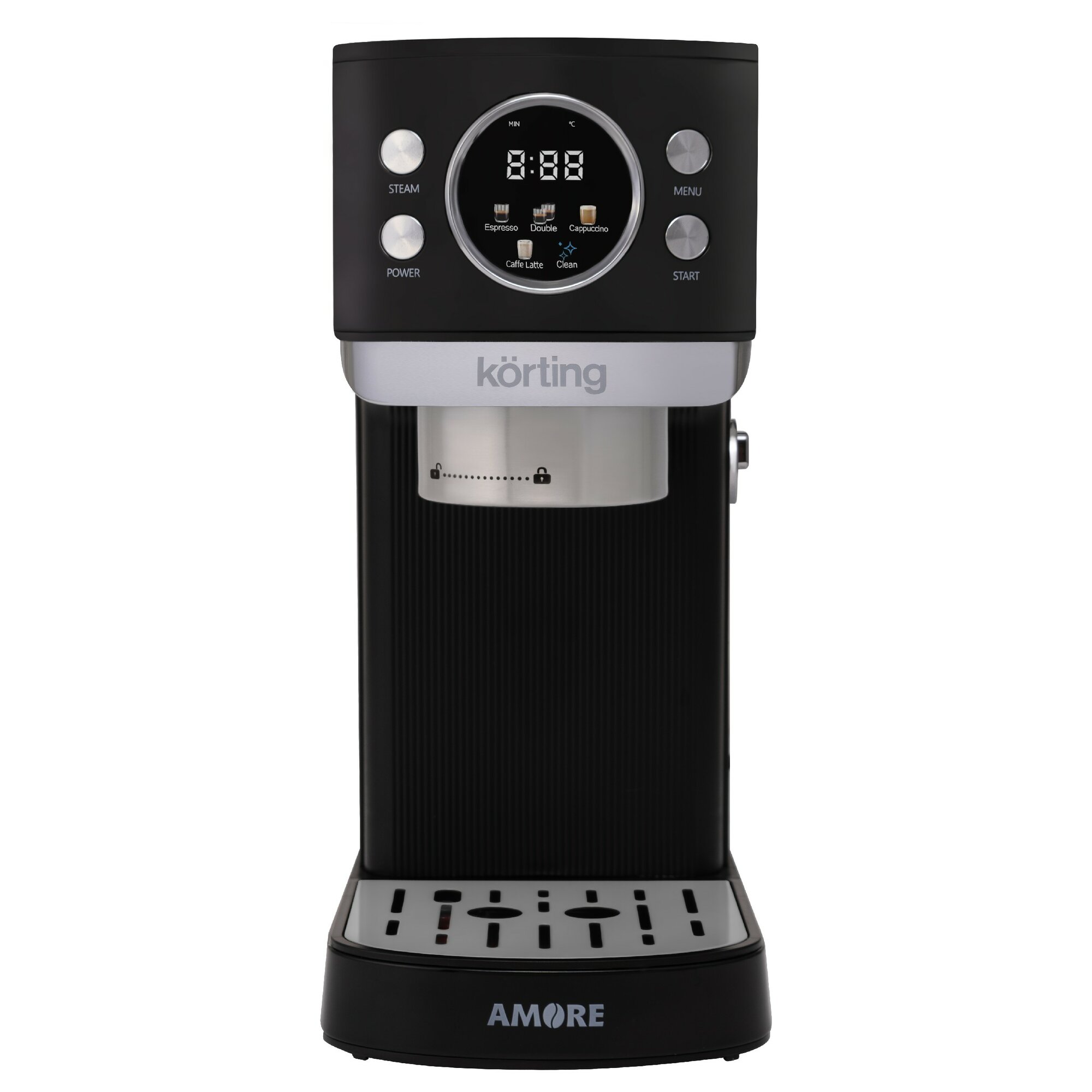Кофеварка рожковая Korting KCM 1007 T Amore 1350 Вт, 20 Бар, черная