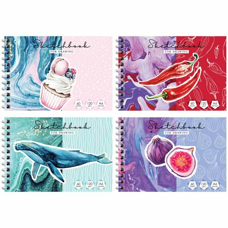 Скетчбук-блокнот 60л. А6 на гребне ArtSpace Your dreams, 120г/м2, Б6р60грг_35501