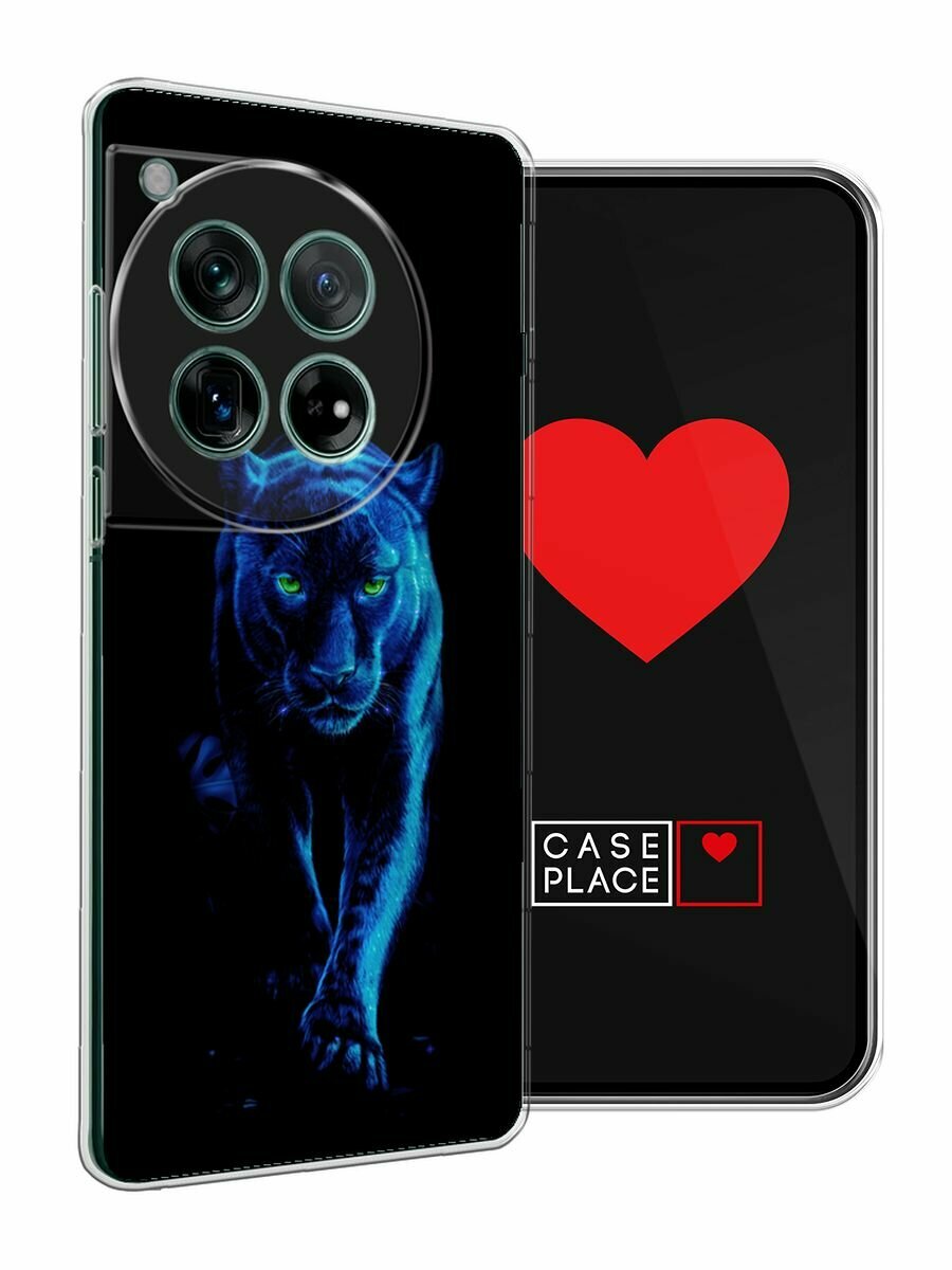 Чехол на OnePlus 12 / Ван Плас 12 с принтом "Пантера в лунном свете" — фото 1