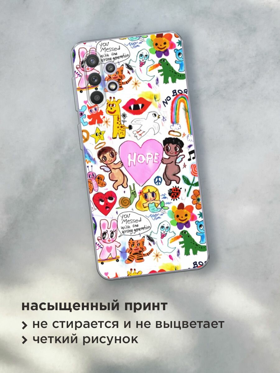 Чехол на Samsung Galaxy A32 / Самсунг Галакси А32 с принтом "Милые рисунки" — фото 1