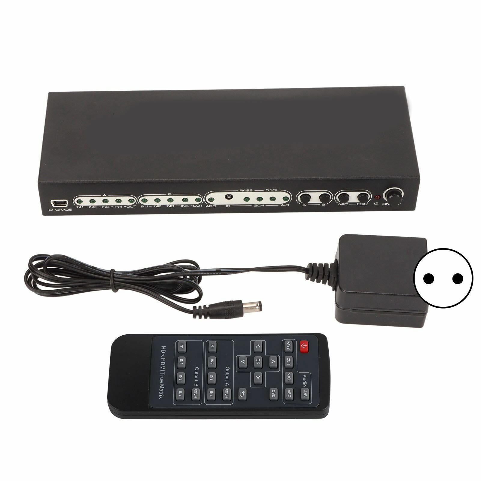 Матричный коммутатор HDMI 4x2 8K 60Hz HDR с ИК-пультом ДУ