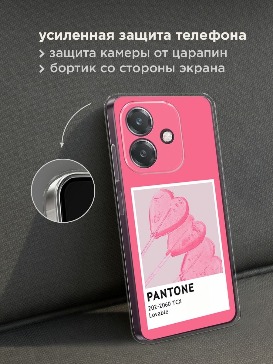 Чехол на Oppo A3/A3x / Оппо А3/A3x с принтом "Pantone Lovable 1 - 14 февраля" — фото 1