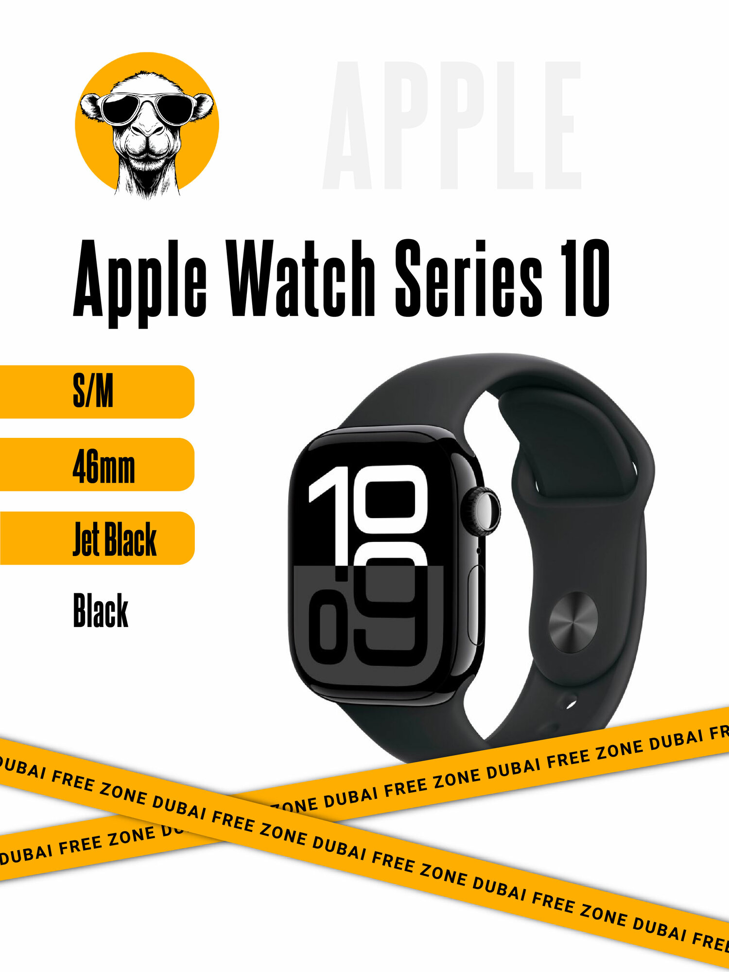 Смарт-часы Apple Watch Series 10 46mm Jet Black S/M