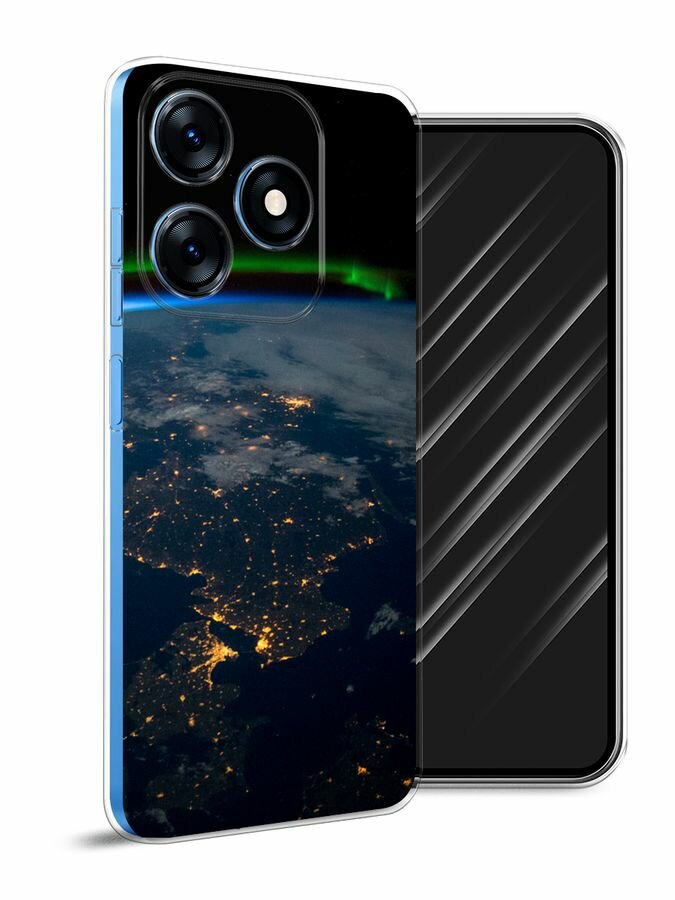 Чехол на Tecno Spark 10/10C / Текно Спарк 10/10С с принтом "Земля из космоса"