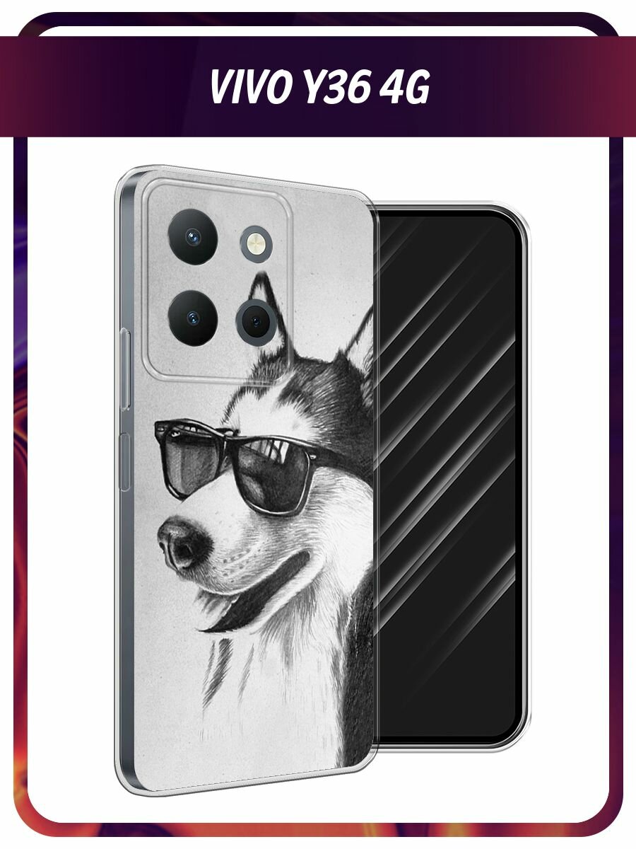 Силиконовый чехол на Vivo Y36 4G / Виво Y36 4G с принтом "Крутой Хаске"