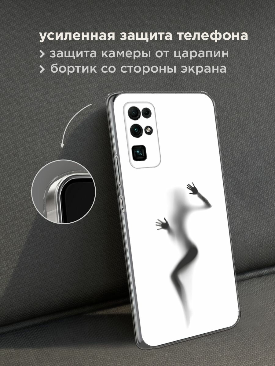 Силиконовый чехол на Honor 30 / Хонор 30 с принтом "Девушка в душе" — фото 1