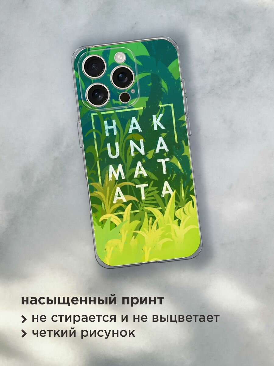 Чехол на Apple iPhone 16 Pro / Айфон 16 Про с принтом Акуна Матата — фото 1
