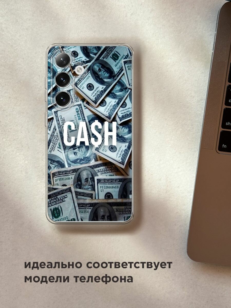 Силиконовый чехол на Samsung Galaxy S24 / Самсунг S24 с принтом "Cash" — фото 1