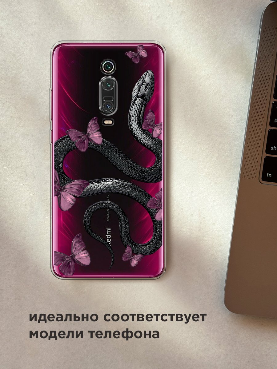 Чехол на Сяоми Редми К20/K20 Pro/Mi 9T/9T Pro с принтом "Snake and butterflies 2" — фото 1