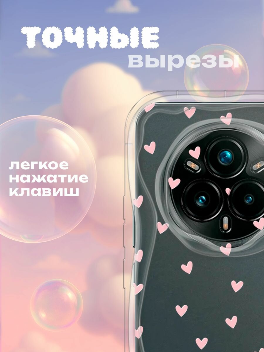 Чехол на Realme 14 Pro / Реалми 14 Про с принтом Маленькие нежные сердечки — фото 1