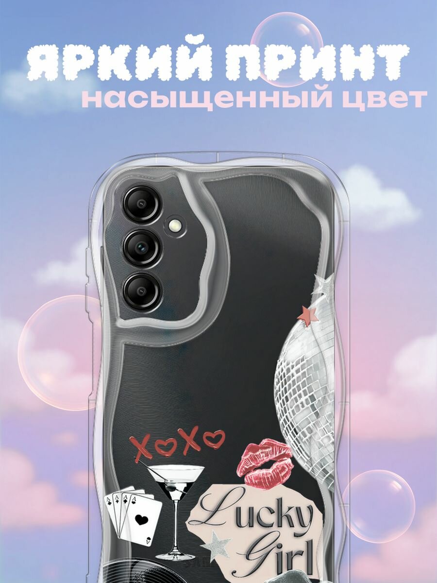 Чехол на Samsung Galaxy A15 / Самсунг А15 с принтом xoxo lucky girl 2 — фото 1