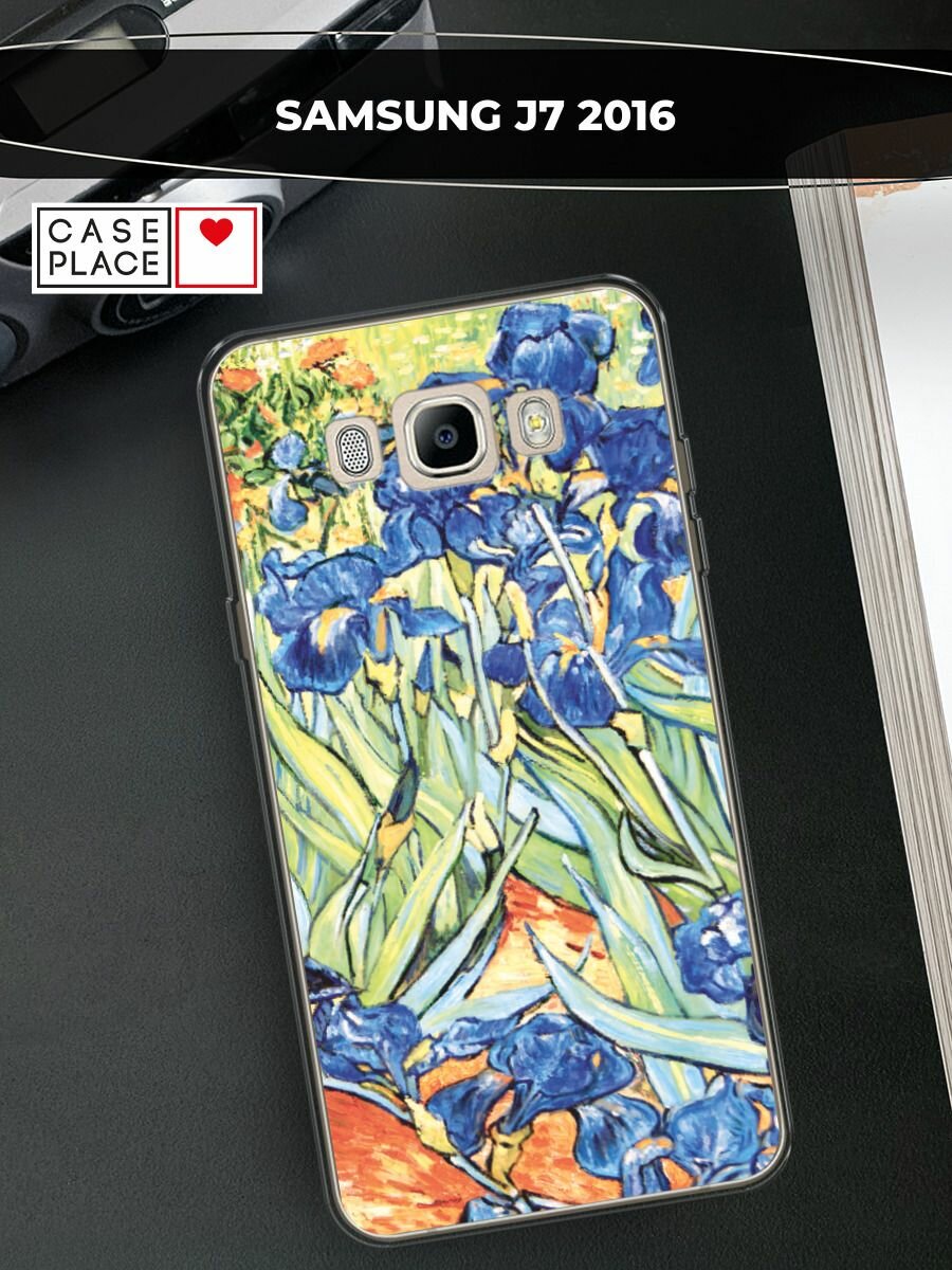 Чехол на Samsung Galaxy J7 2016 / Самсунг Галакси Джей 7 2016 с принтом "Ирисы Ван Гог"