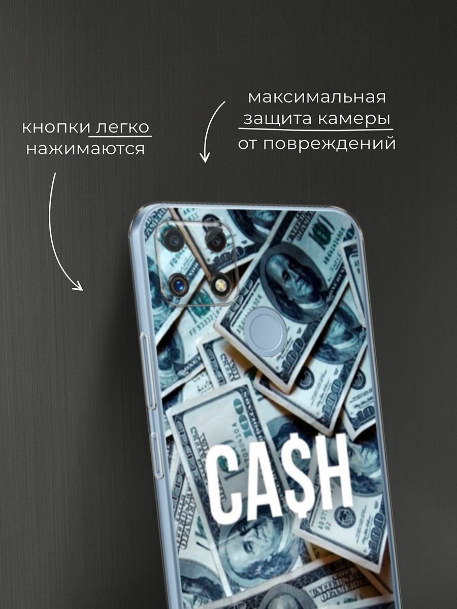 Силиконовый чехол на Realme C25/C25s / Реалми С25/C25s с принтом "Cash" — фото 1