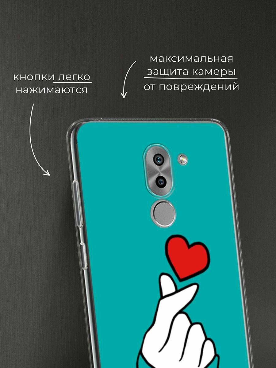 Силиконовый чехол на Honor 6X / Хонор 6Х с принтом "Маленькое сердечко" — фото 1