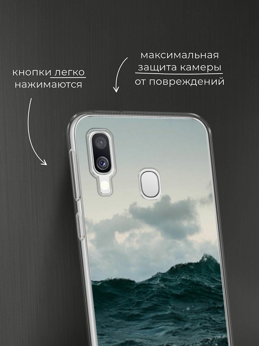 Чехол на Samsung Galaxy A40 / Самсунг Галакси А40 с принтом "Волны 11" — фото 1