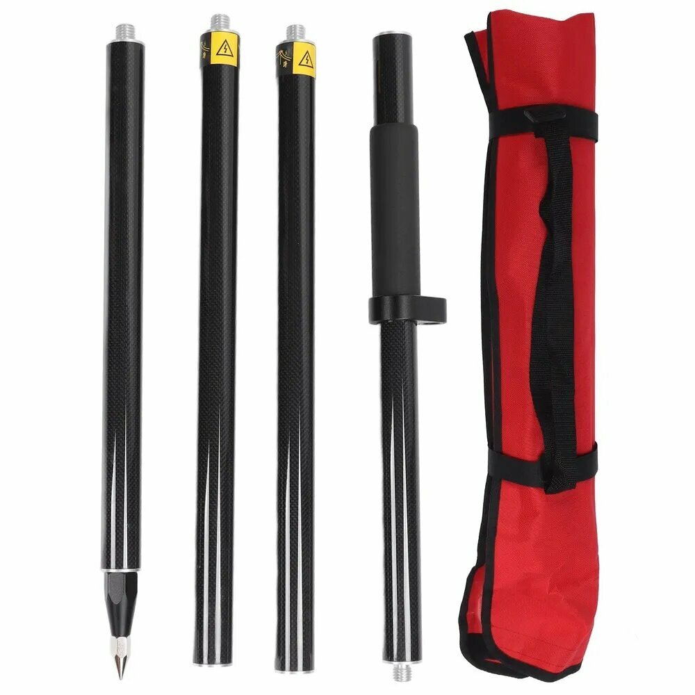 2 метра 4-секционная геодезическая веха RTK GPS из углеродного волокна геодезическая призма с пузырьковым уровнем 0 мм постоянная