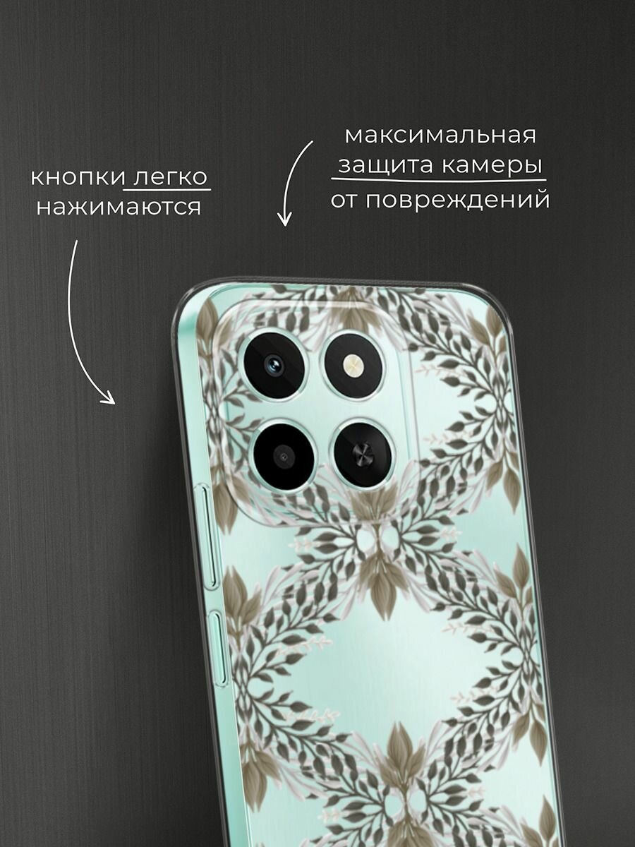 Чехол на Honor X6c / Хонор X6c с принтом "Калейдоскоп цветов" — фото 1